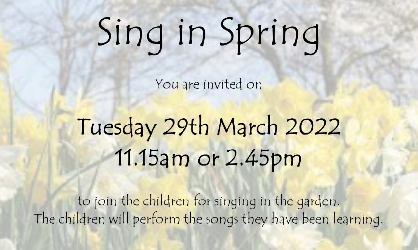 Peter Pan Nursery School - Sing in Spring